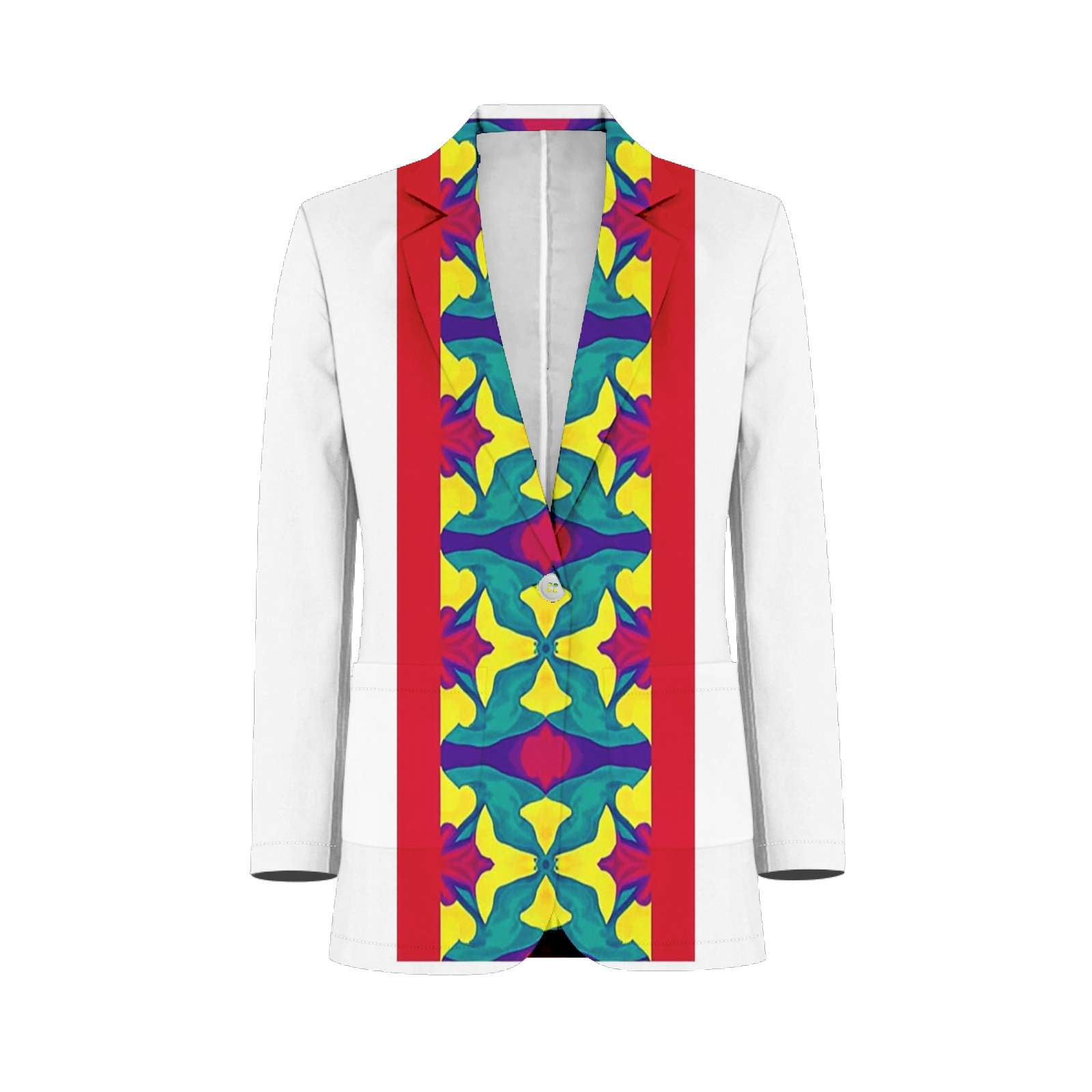 Colorful, Symmetrical Abstract Pattern Men Blazers Slim Clothing Summer ...
