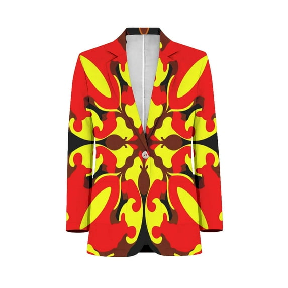 Colorful Symmetrical Floral Design Men Blazers Slim Clothing Summer ...
