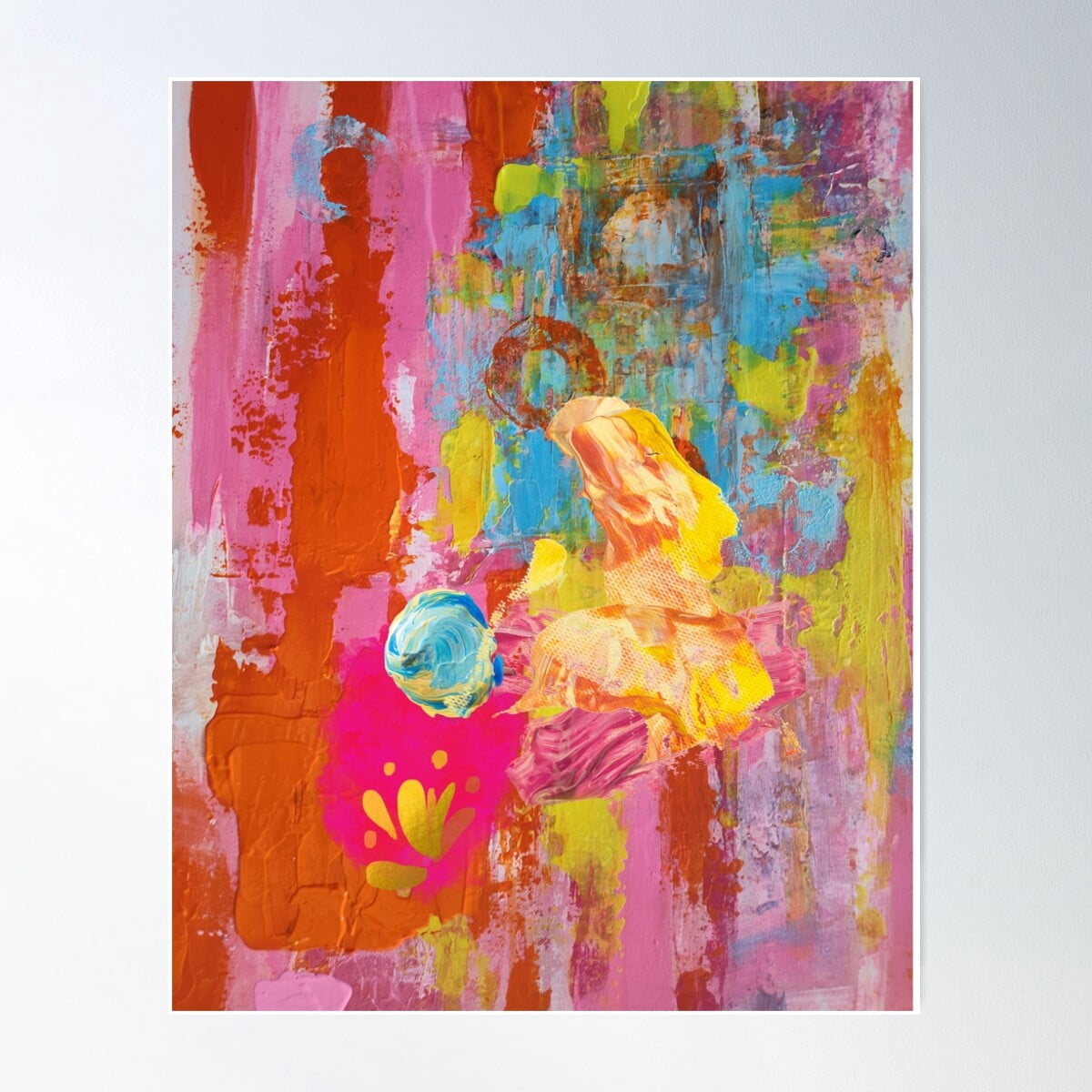 Colorful Synergy Poster Wall Art, Modern Wall Decor For Living Room ...