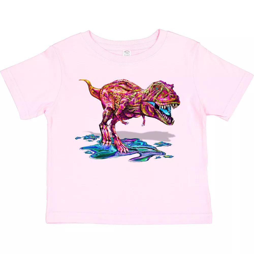Colorful T-Rex Toddler T-Shirt Dinosaur Dino Scary Gift Child Kid Baby ...