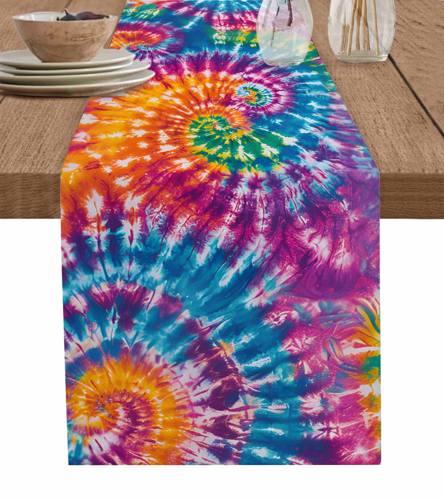 Colorful Table Runner Cotton Linen 48 Inch Holiday Dresser Scarves ...