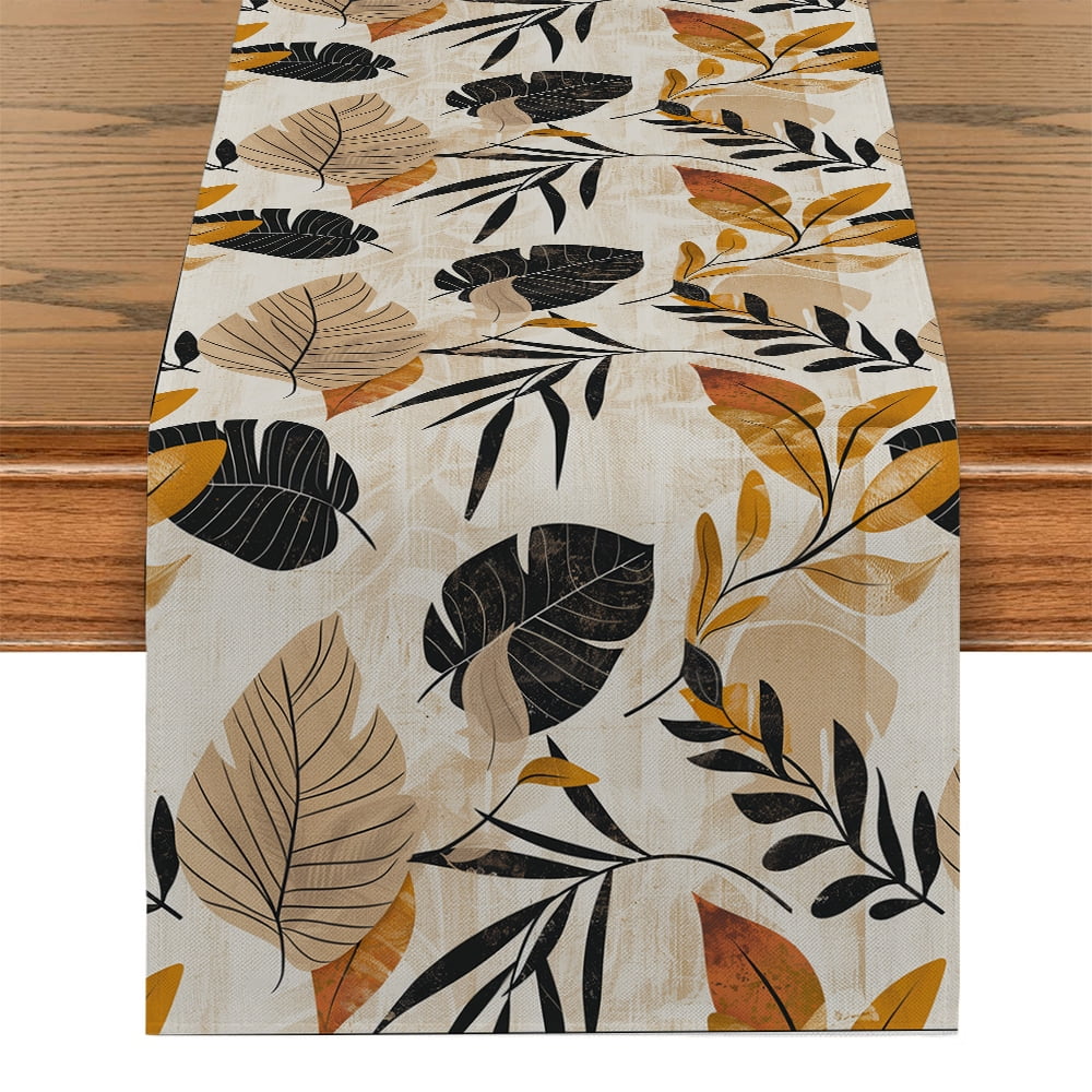 Colorful Table Runners for Dining Table ration & Accessories Leaves ...