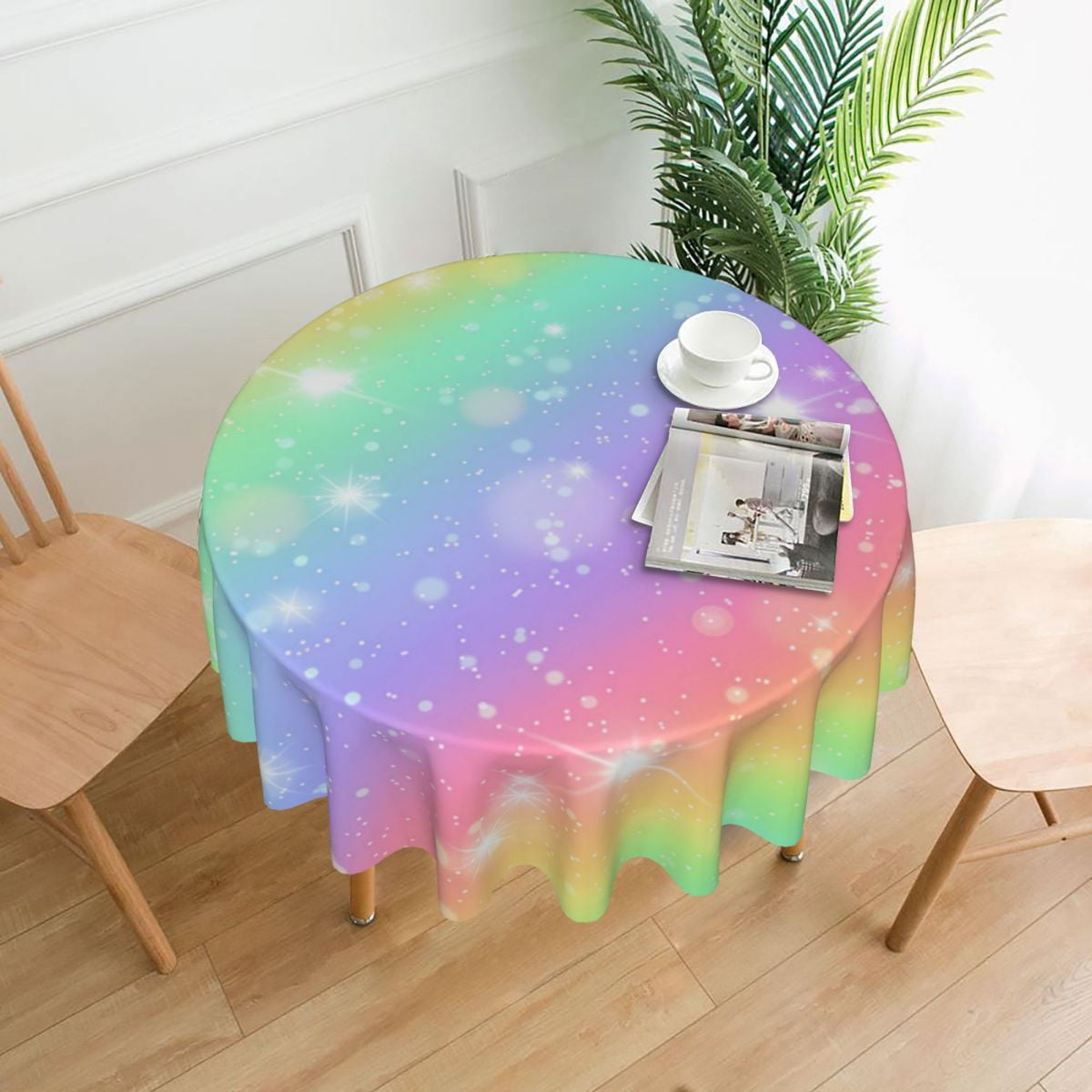 Colorful Tablecloth Candy Retro Round Table Cloth For Banquet Party ...