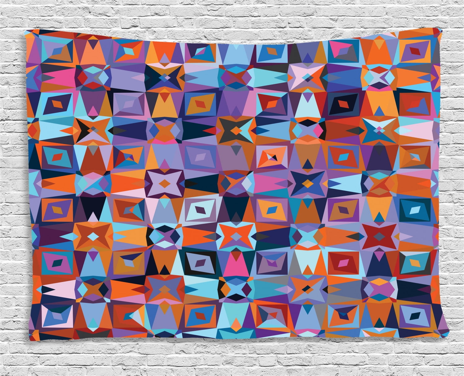 Colorful Tapestry, African Style Geometrical Tile Design with Graphic ...