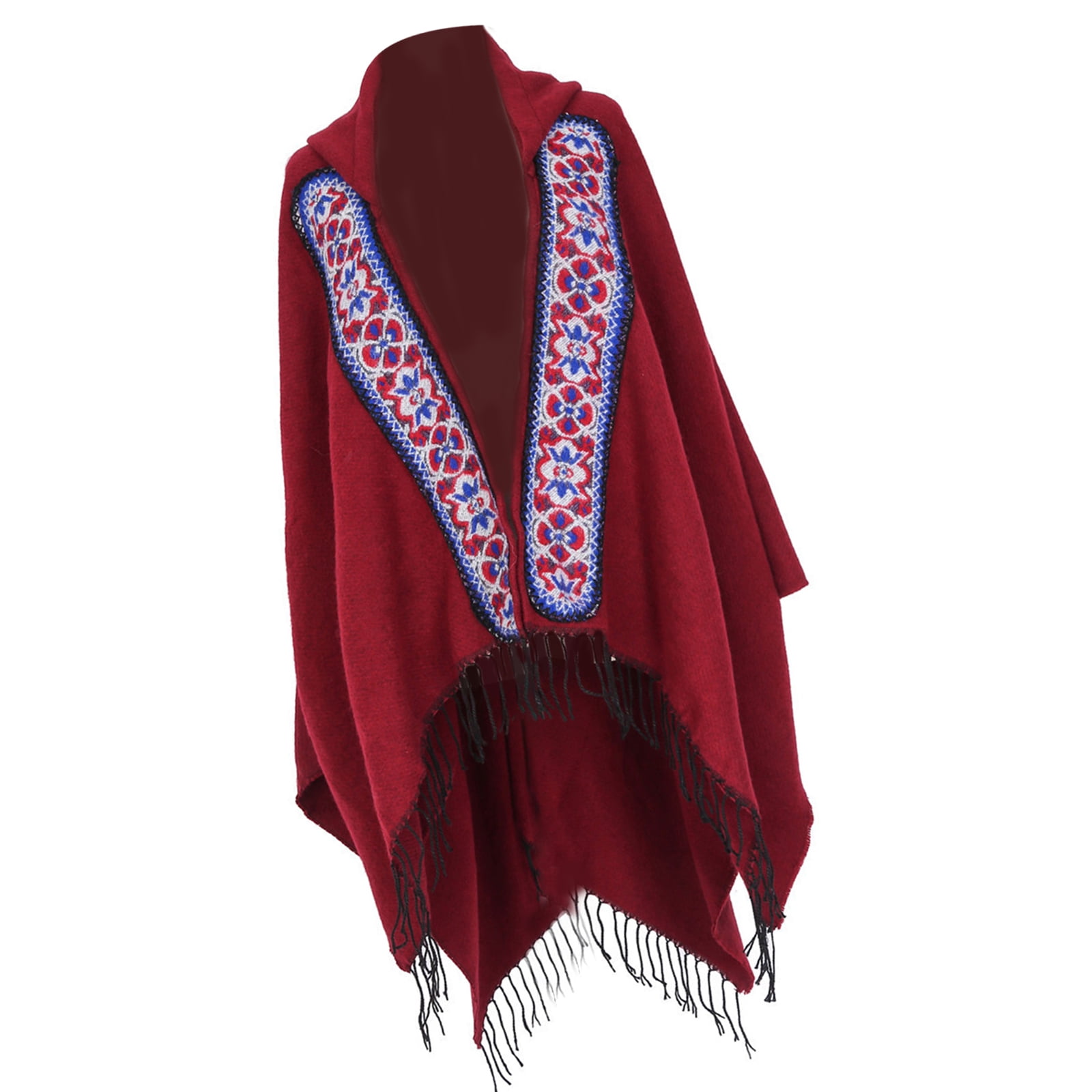 Colorful Tassels Decorated Shawl Soft Comfortable Shawl Outerwear ...