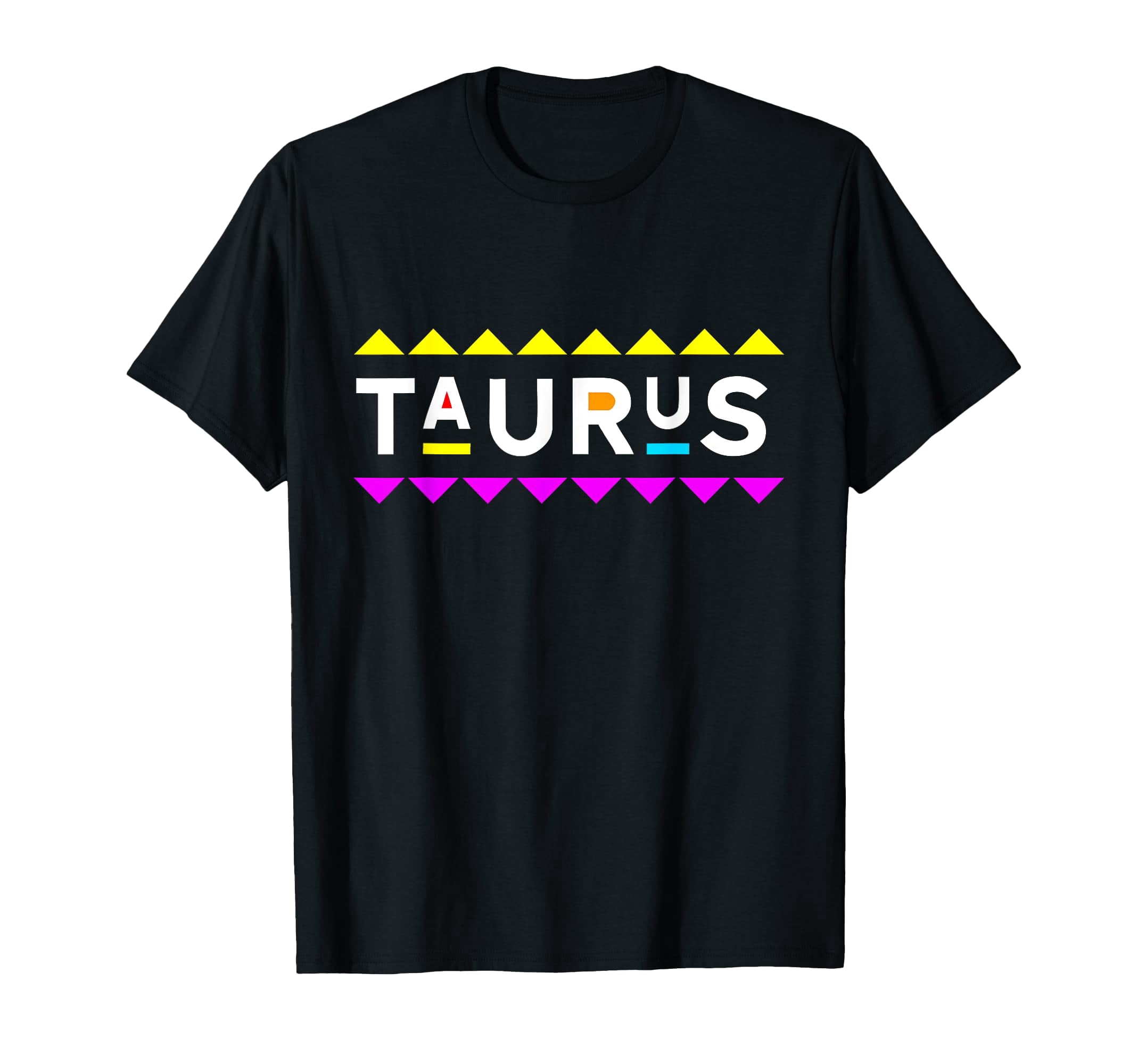 Colorful Taurus Zodiac Design 90s Style T-Shirt for Astrology Lovers ...