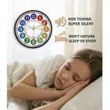 Colorful Teaching Wall Clock,Kids Learning Time,Black - Walmart.com