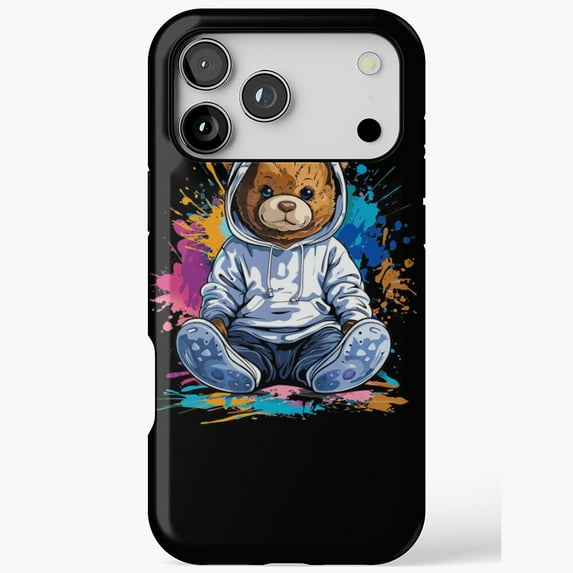 Colorful Teddy Bear Cute Pattern Print Protective and Compatible iPhone ...