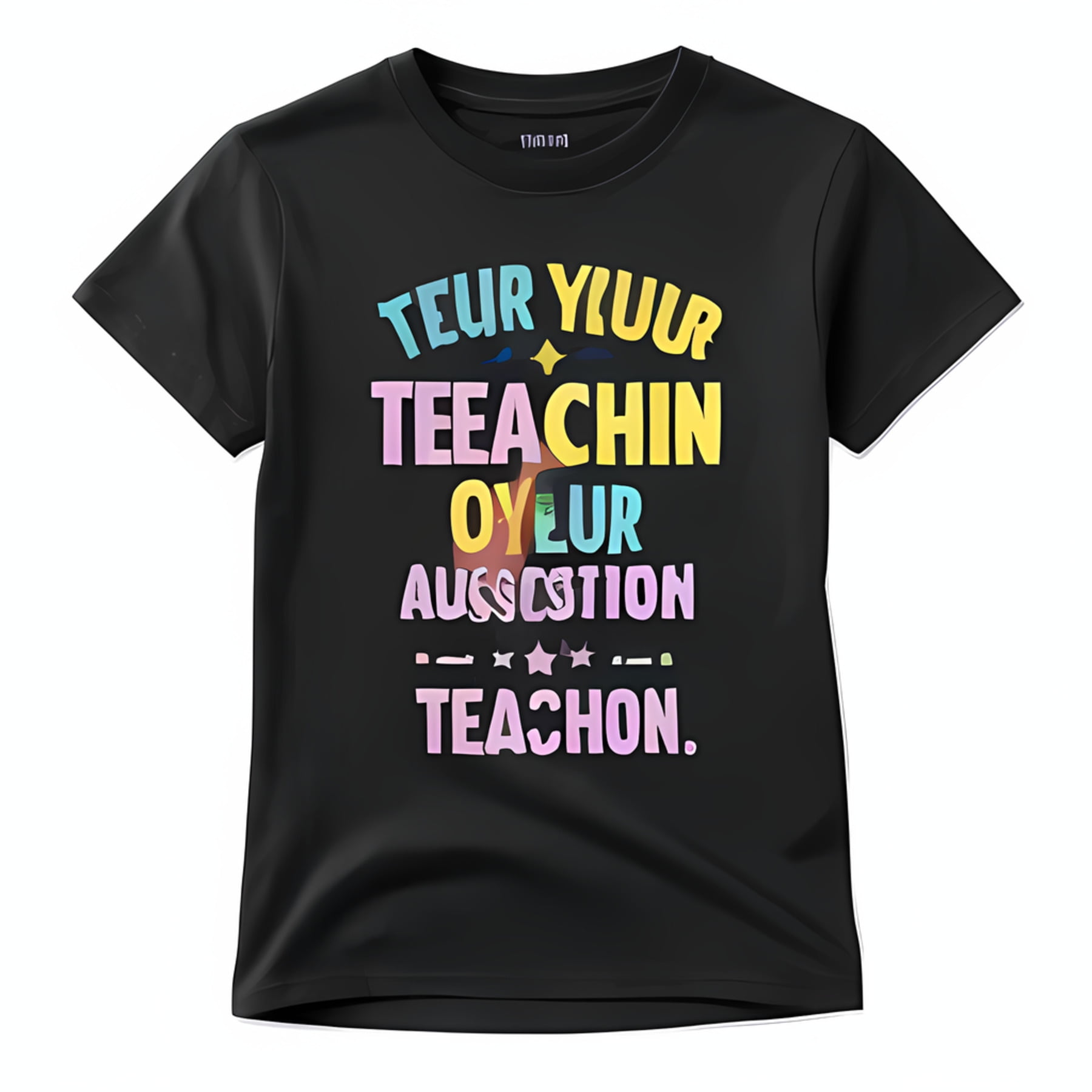 Colorful 'TeeACH YOUR LANGUAGE' Kids T-Shirt with Playful Typography ...