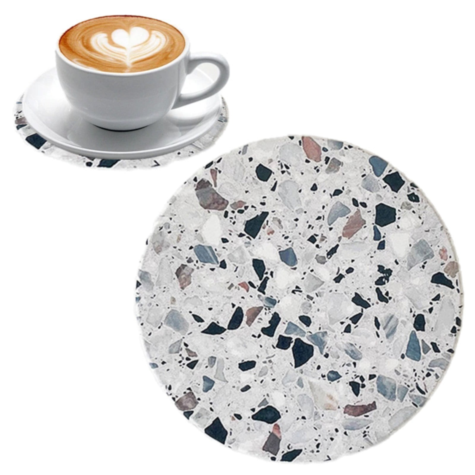 Colorful Terrazzo Tile Drink Stone Texture Chaotic Dots Modern Artistic ...