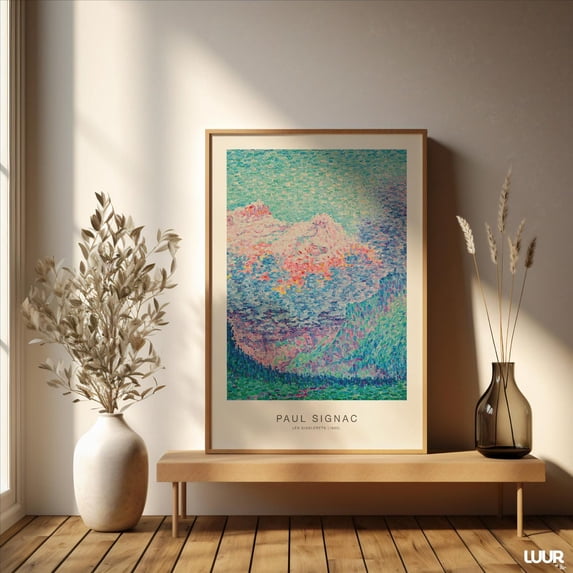 Colorful Textured Abstract Landscape Modern Wall Art, Unframed Paper ...