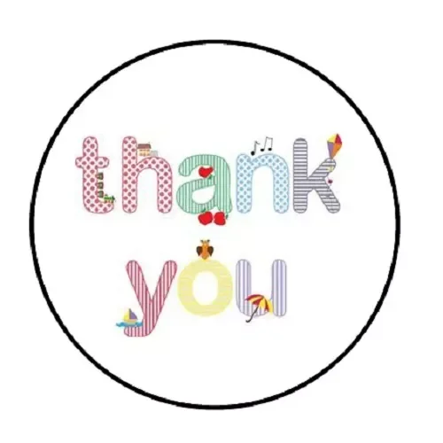Colorful Thank You Sticker Phone Decal Water Bottle Stickers Car Decals ...