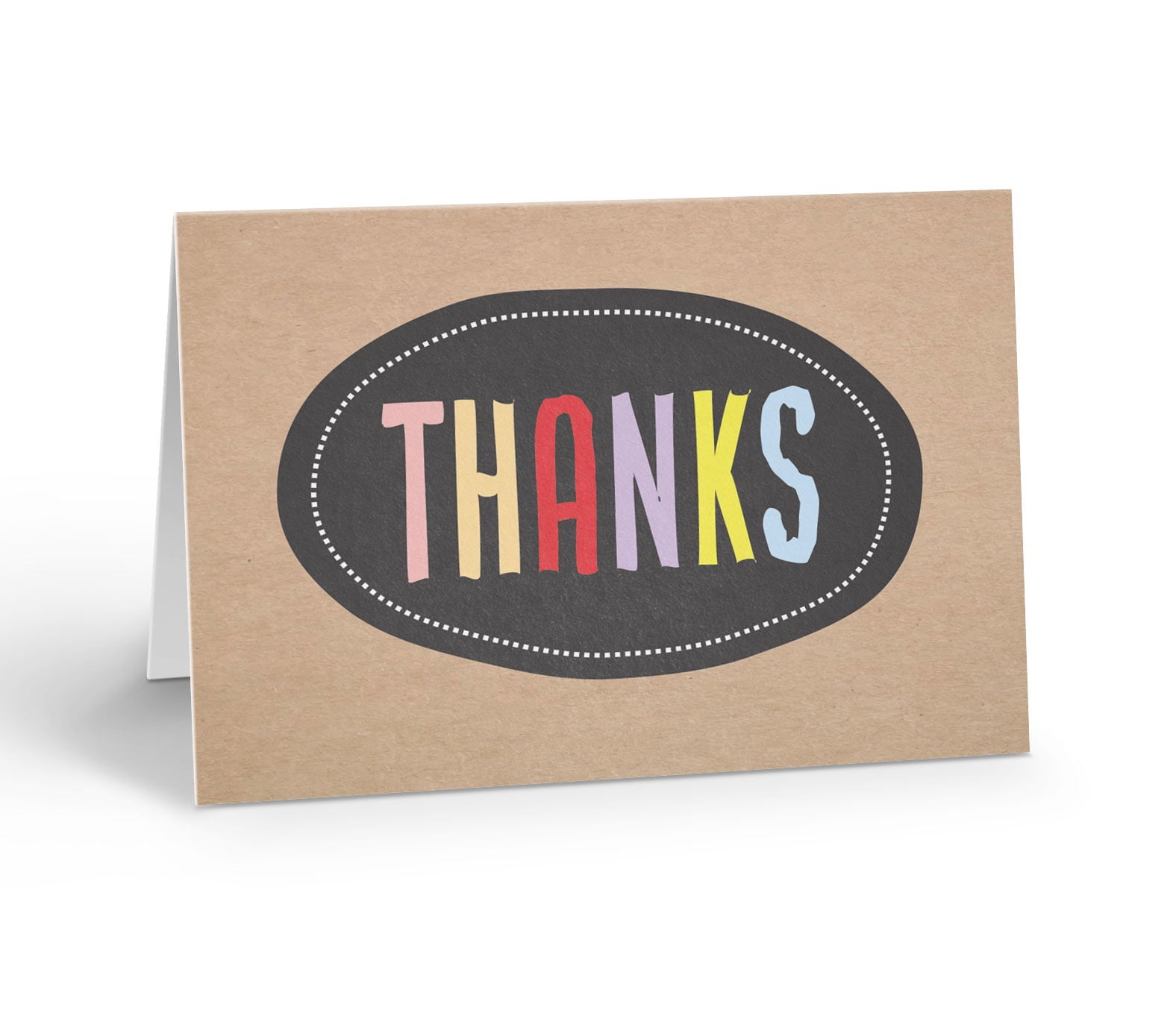 Colorful Thanks Note Card - 10 Thank You Note Cards with Envelopes ...