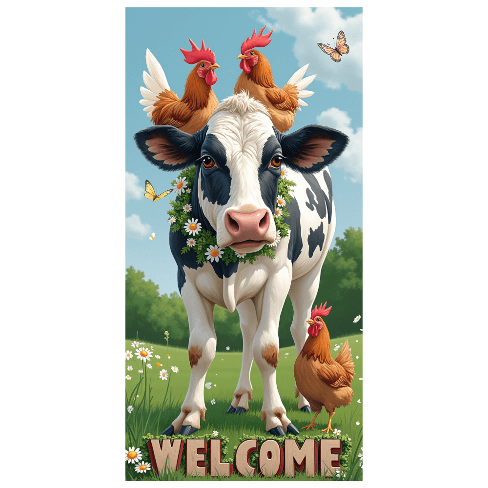 Colorful Theme Animal Banner Decorative Design Farm Welcome Event ...