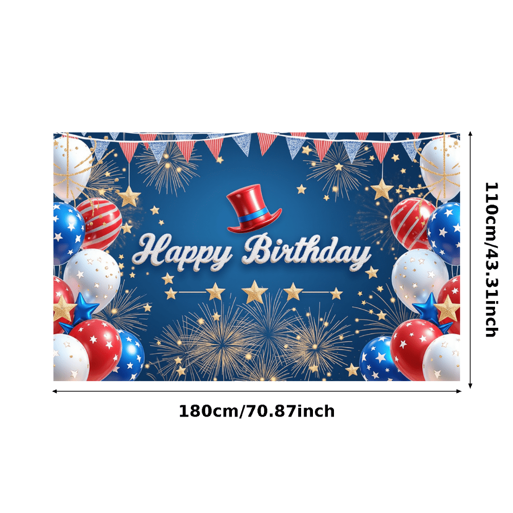 Colorful Theme Birthday Banner Decorative Design Party Backdrop for ...