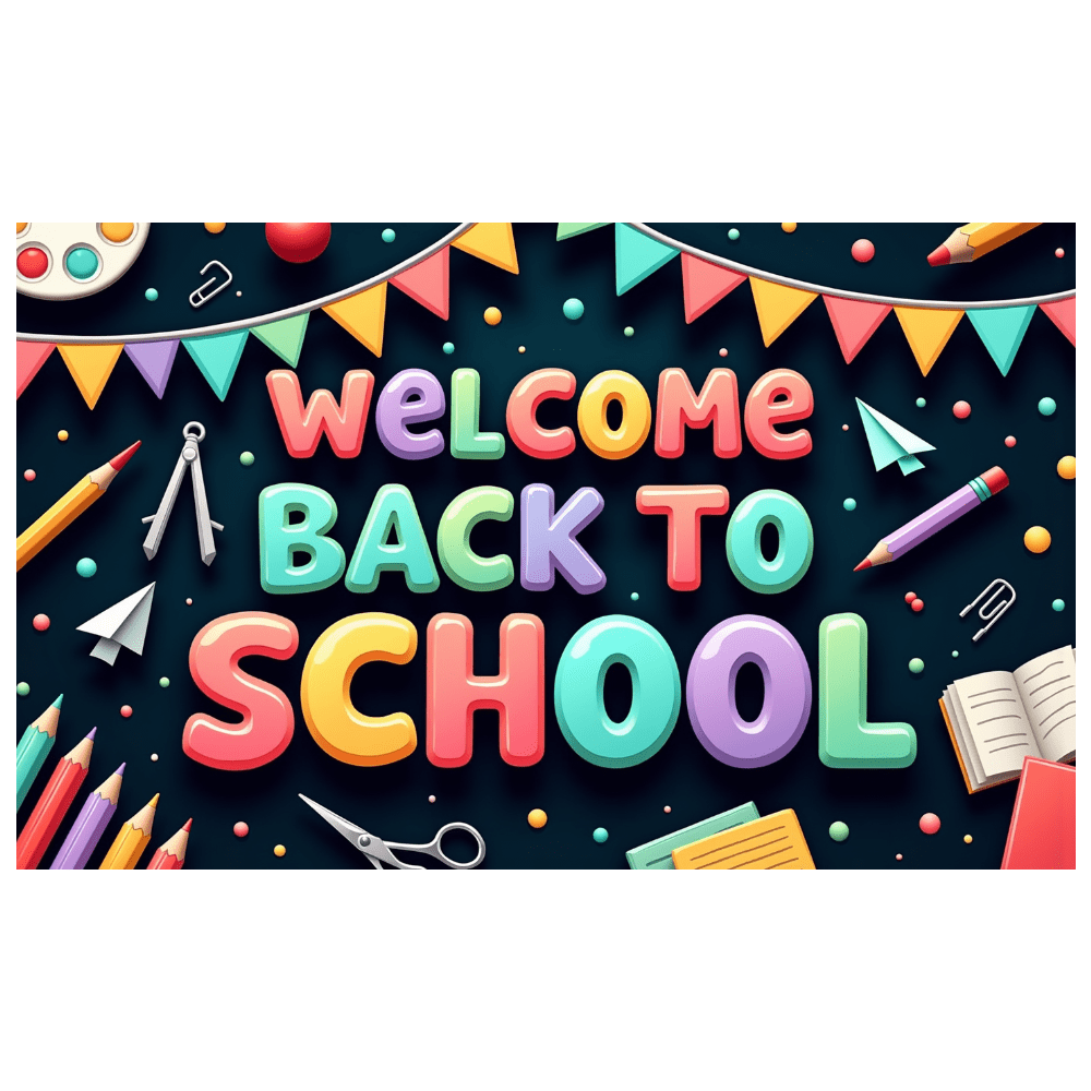 Colorful Theme Welcome Back to School Decorative Banner for Classroom ...