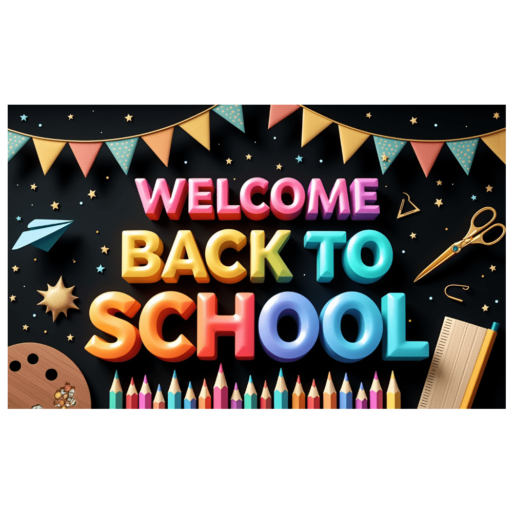 Colorful Theme Welcome Back to School Decorative Banner for Classroom ...