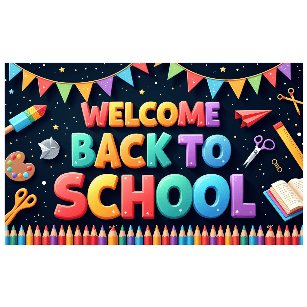 Colorful Theme Welcome Back to School Decorative Banner for Classroom ...