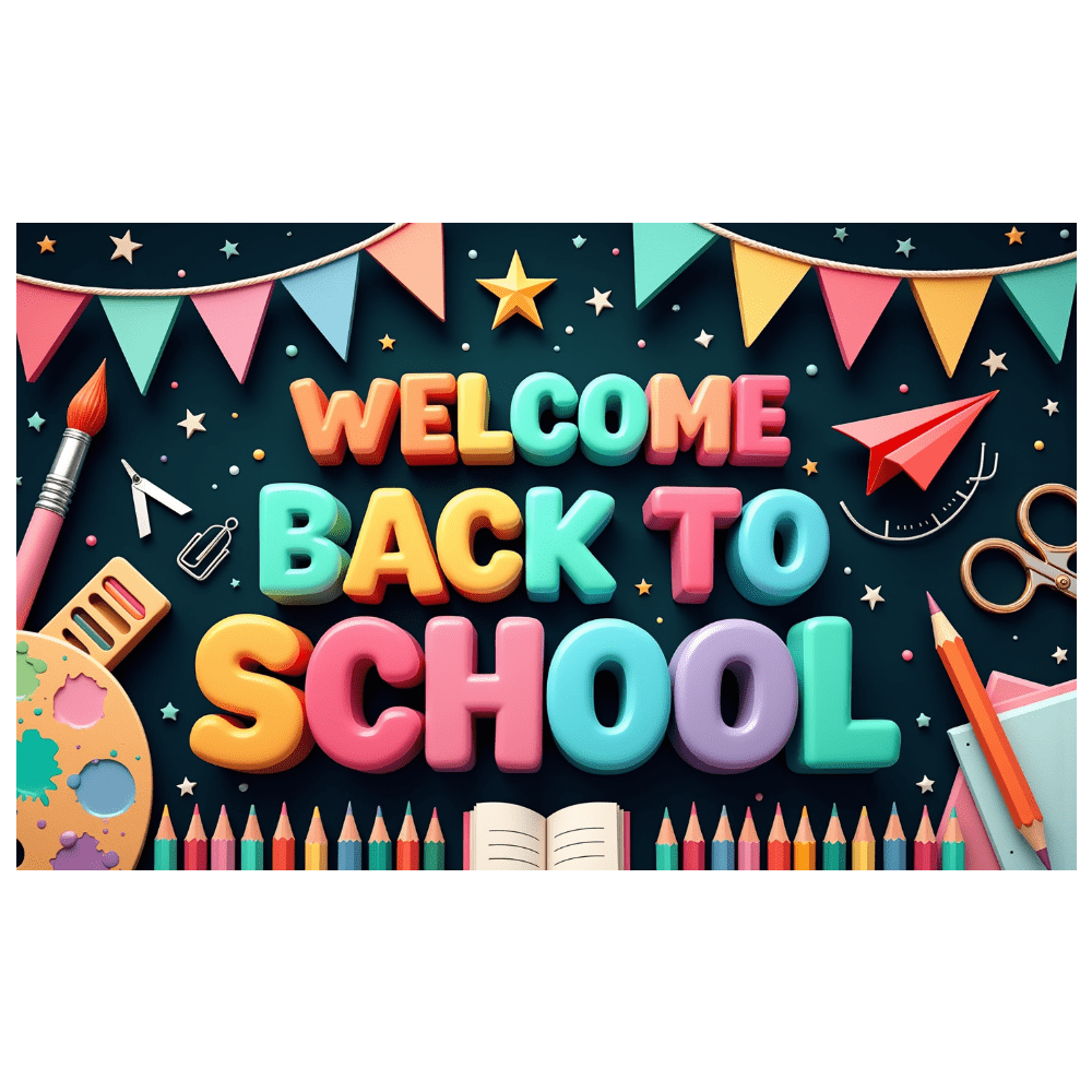 Colorful Theme Welcome Back to School Decorative Banner for Classroom ...