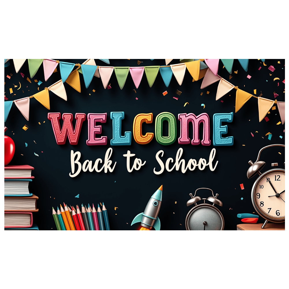 Colorful Theme Welcome Banner Decorative Design Educational Banner ...