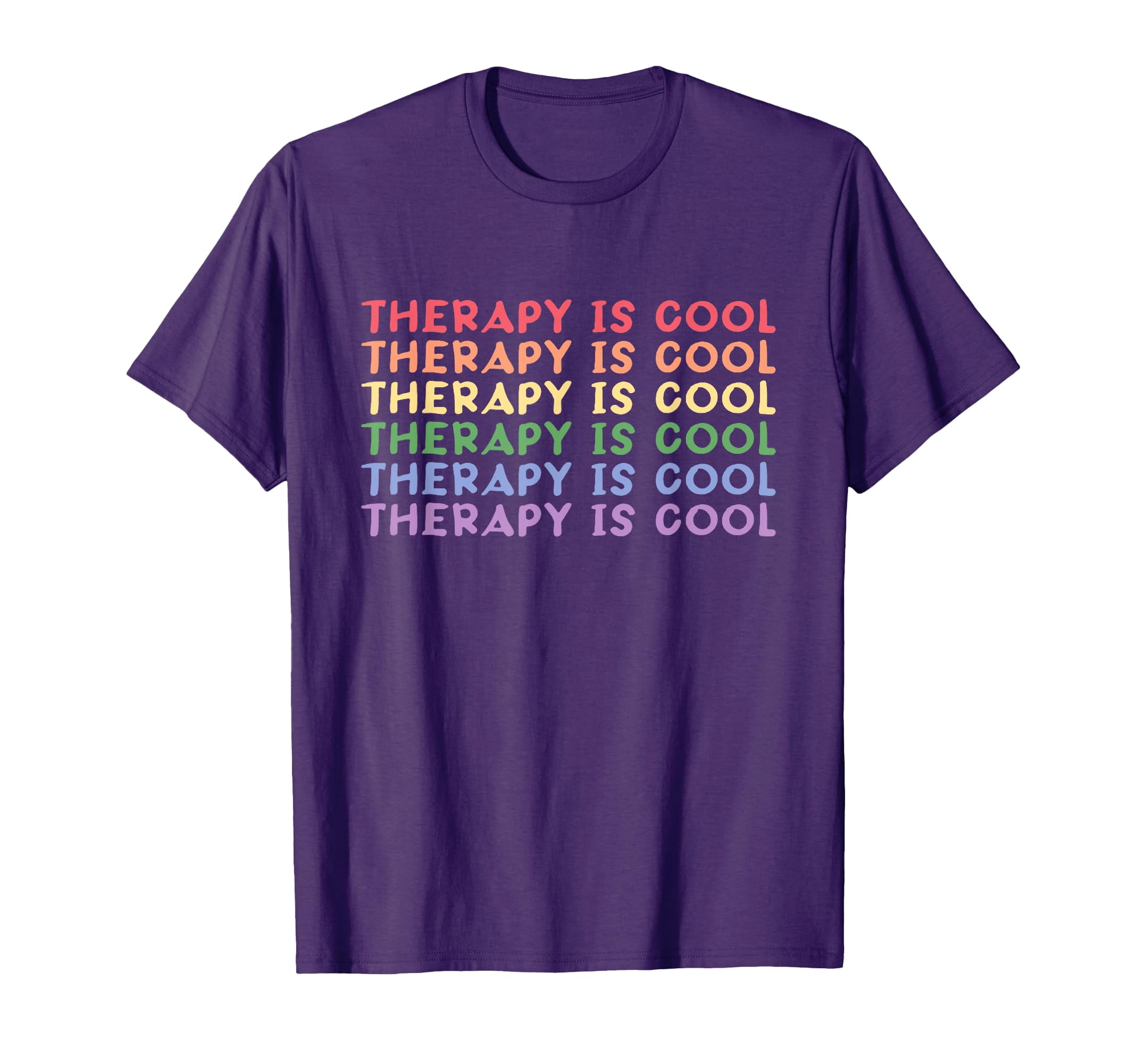 Colorful Therapy Awareness T-Shirt for Self Care and Mental Health ...
