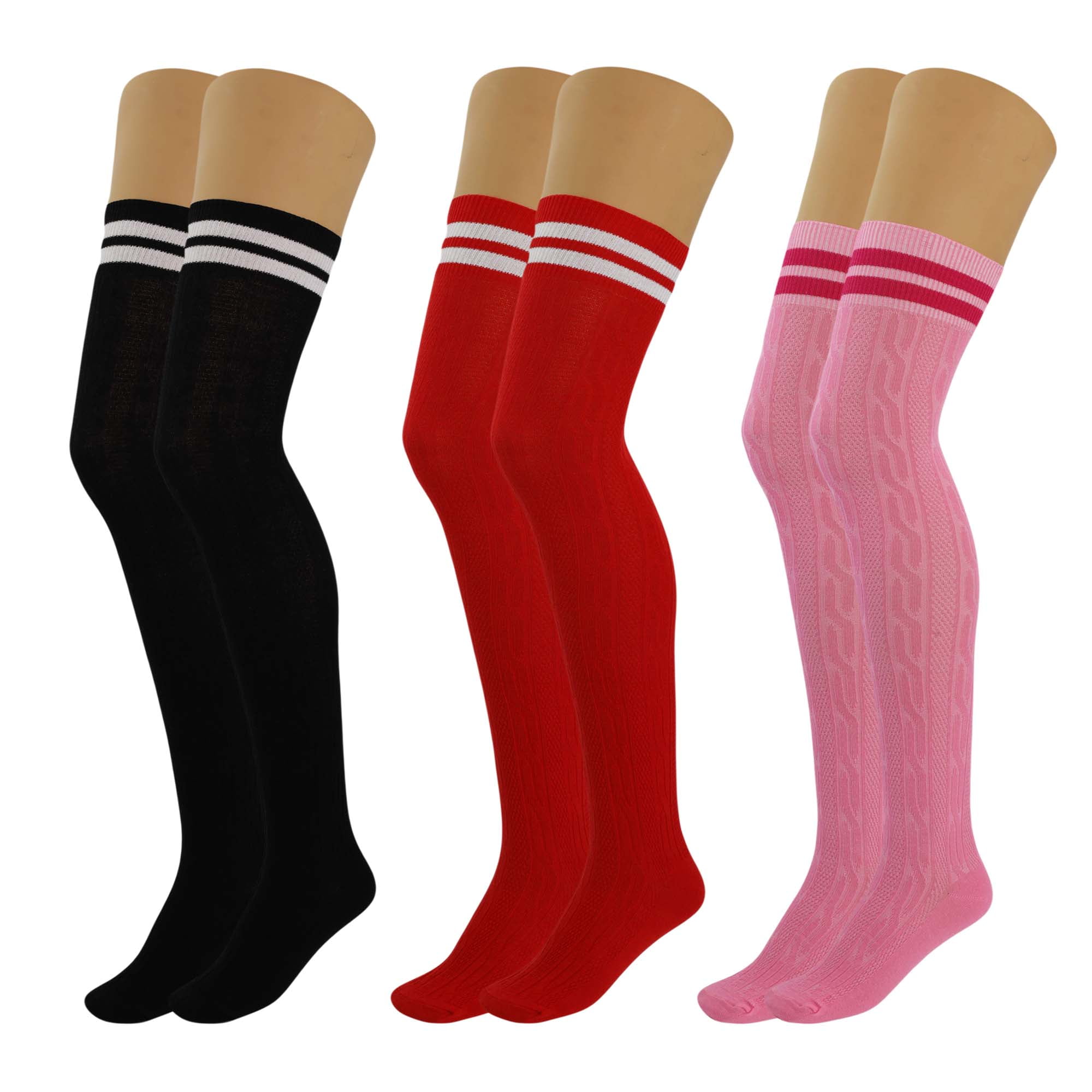 Colorful Thigh High Socks for Women Over The Knee Warm Long Boot Socks ...