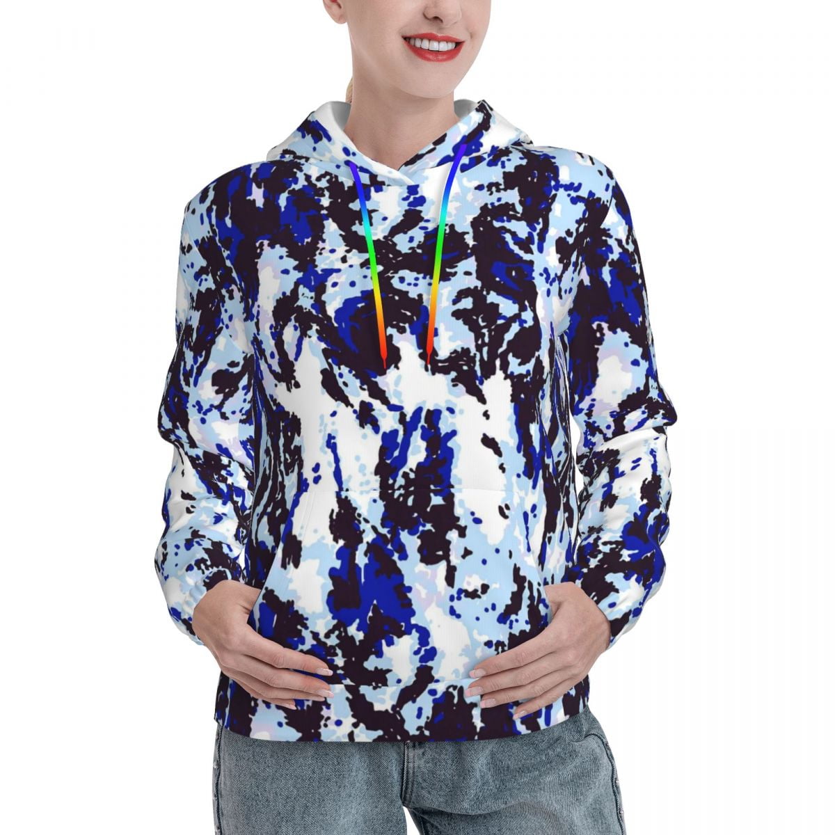 Colorful Tie Dye Hoodies Spring Neon Flow Outerwear Sweatshirts Female ...