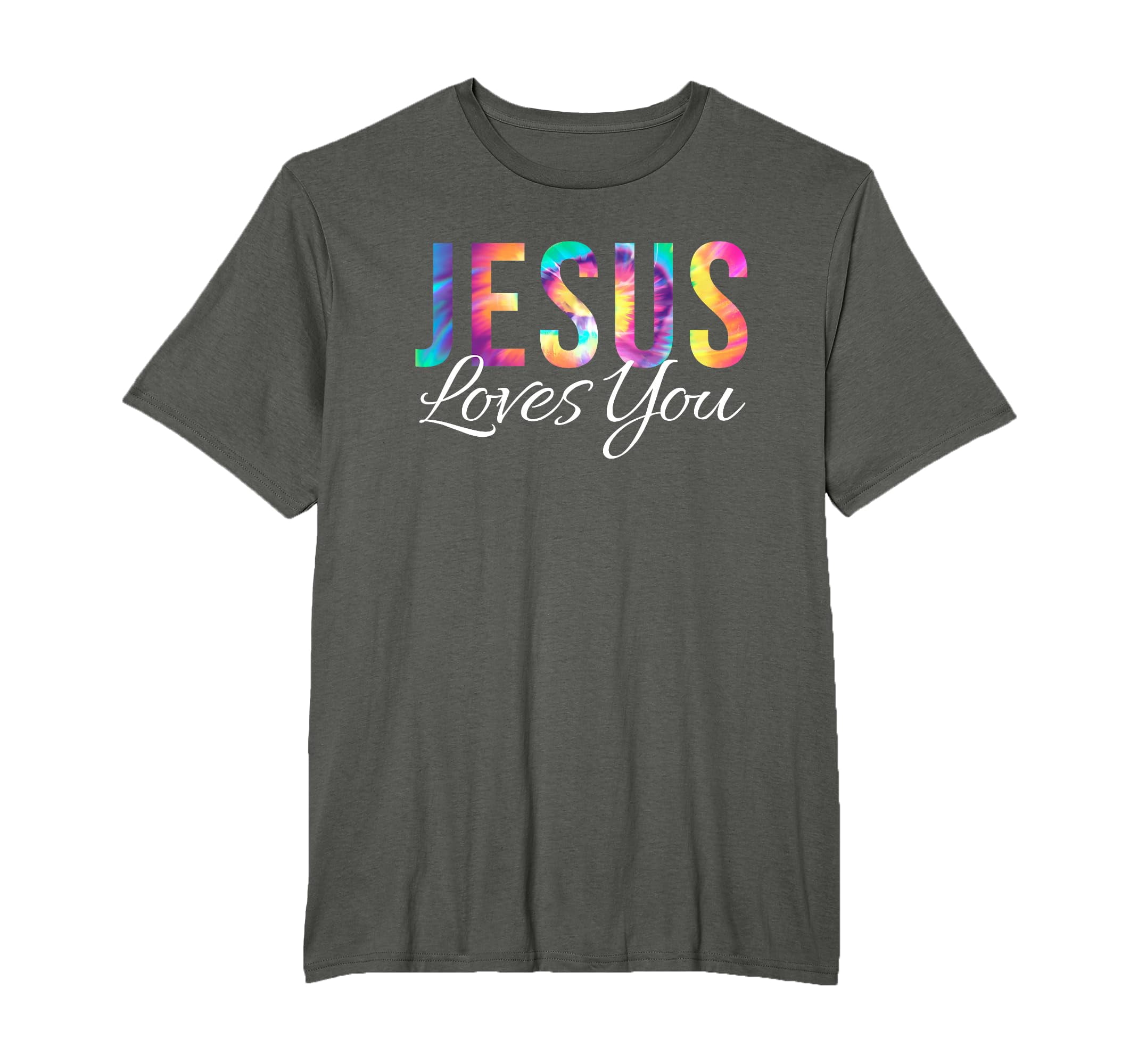 Colorful Tie Dye Jesus Loves You T-Shirt for Christian Faith and ...