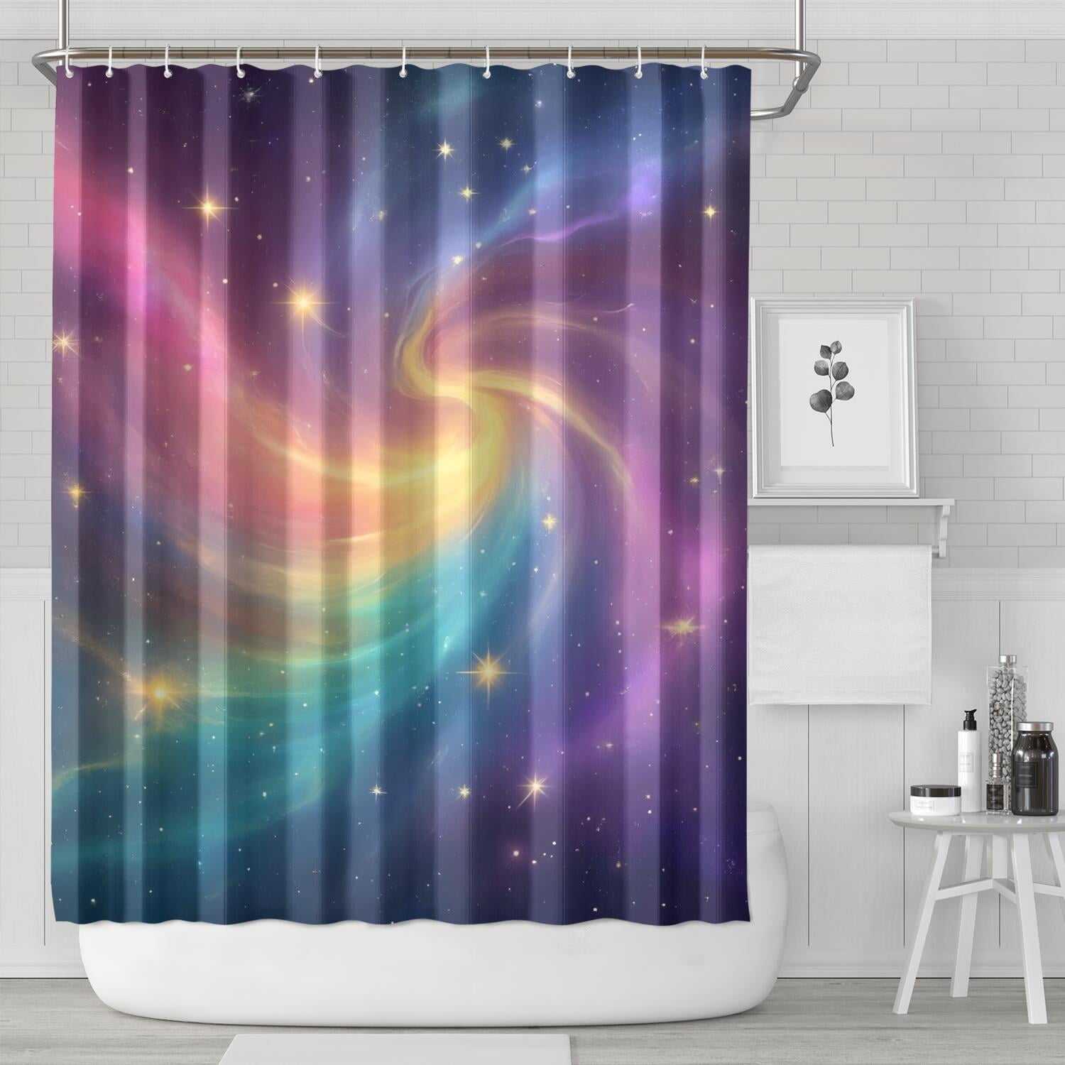 Colorful Tie Dye Nebula Pattern Shower Curtain 72"x84" ,Bathroom ...