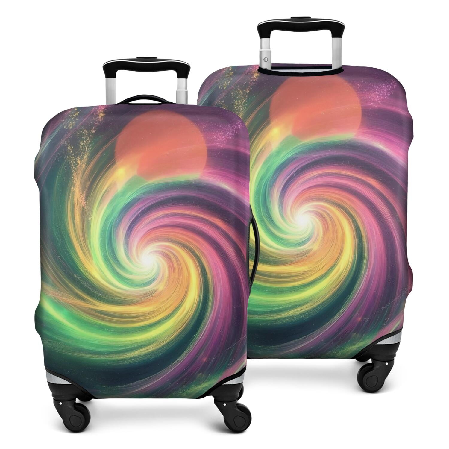 Colorful Tie Dye Spiral Galaxy Pattern Luggage Cover Fashion Suitcase ...