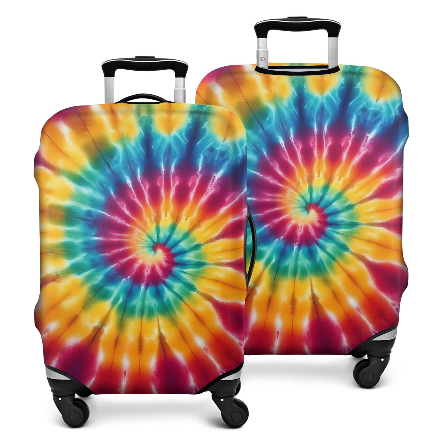 Colorful Tie Dye Spiral Pattern Luggage Cover Fashion Suitcase Cover ...