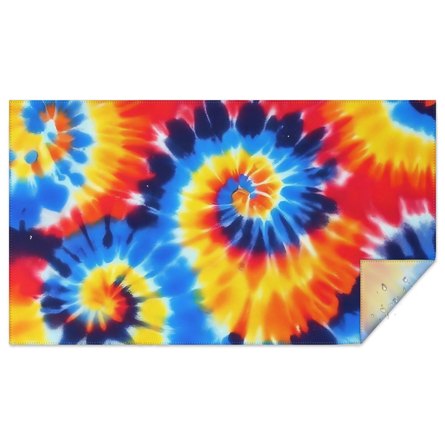Colorful Tie Dye Spiral Pattern Rectangle Tablecloth 60"x102 ...