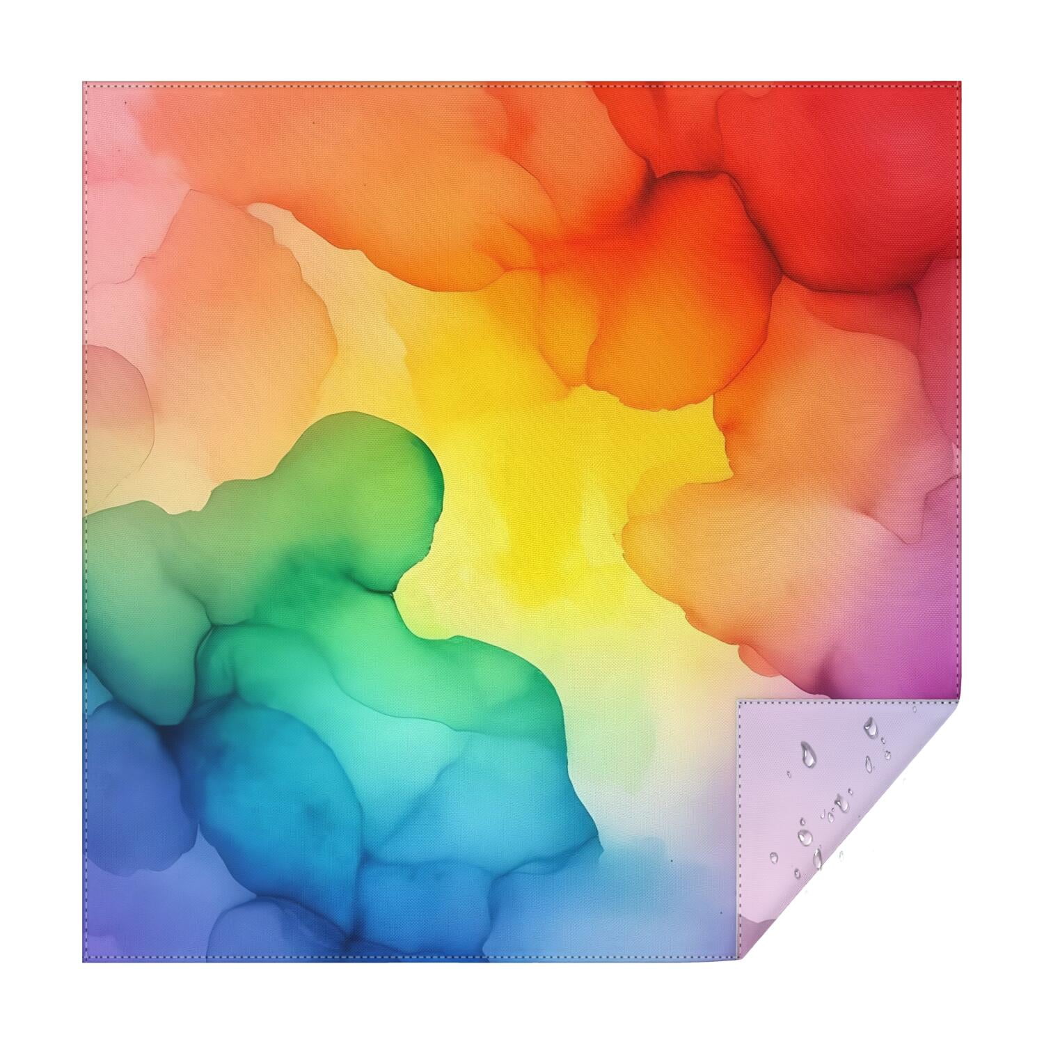Colorful Tie Dye Stain Pattern Square Tablecloth,Waterproof Square ...
