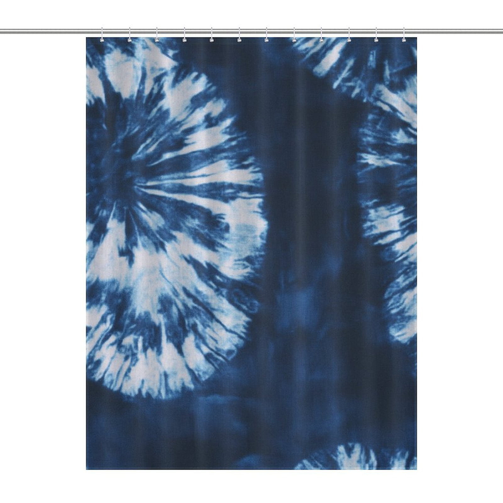 Colorful Tie Dye Vortex Cloth Fabric Bathroom Decor Set with Hooks ...