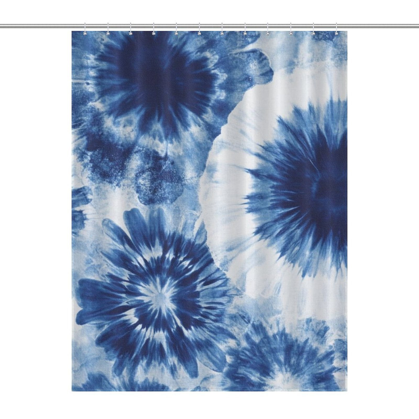 Colorful Tie Dye Vortex Cloth Fabric Bathroom Decor Set with Hooks - Walmart.com
