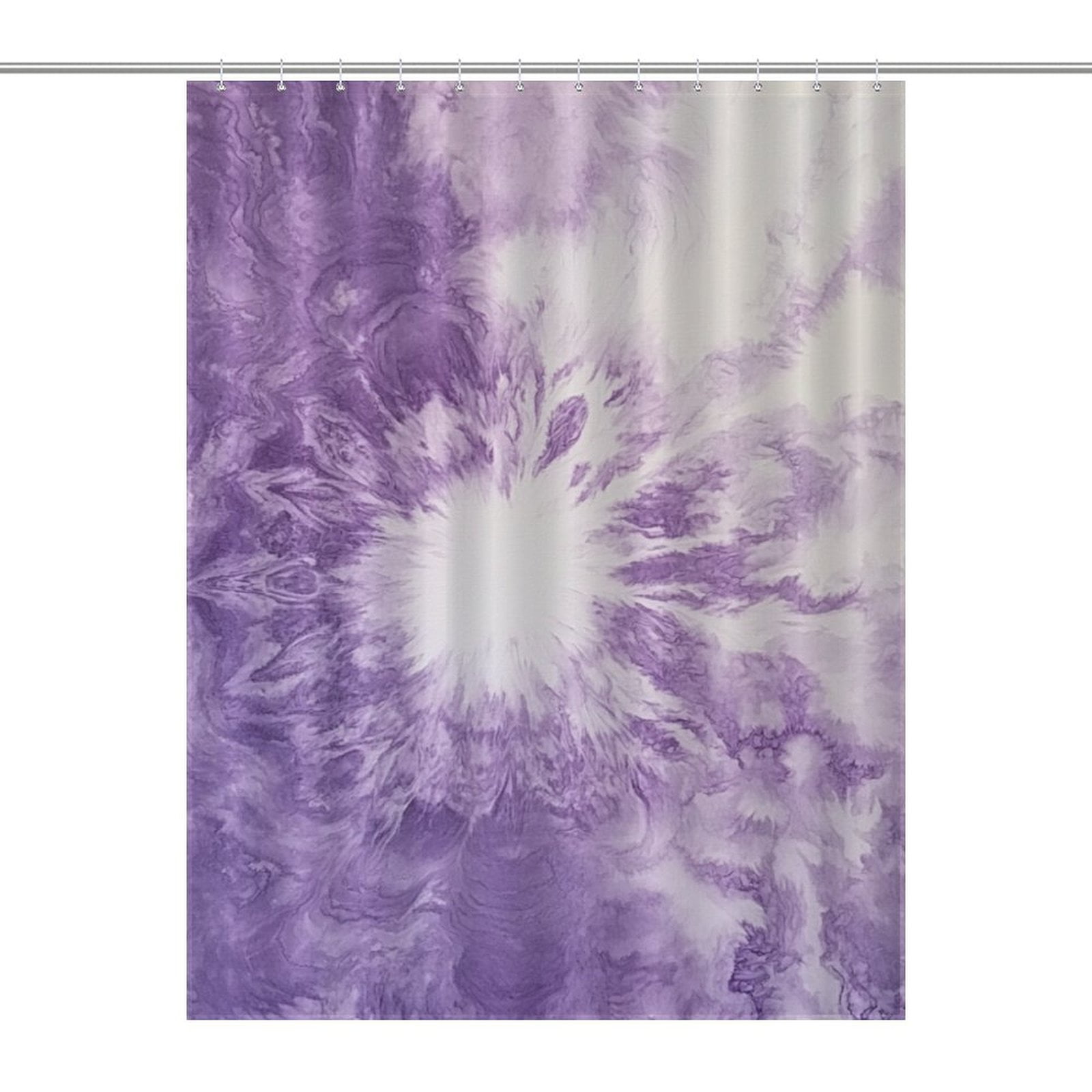 Colorful Tie Dye Vortex Cloth Fabric Bathroom Decor Set with Hooks ...