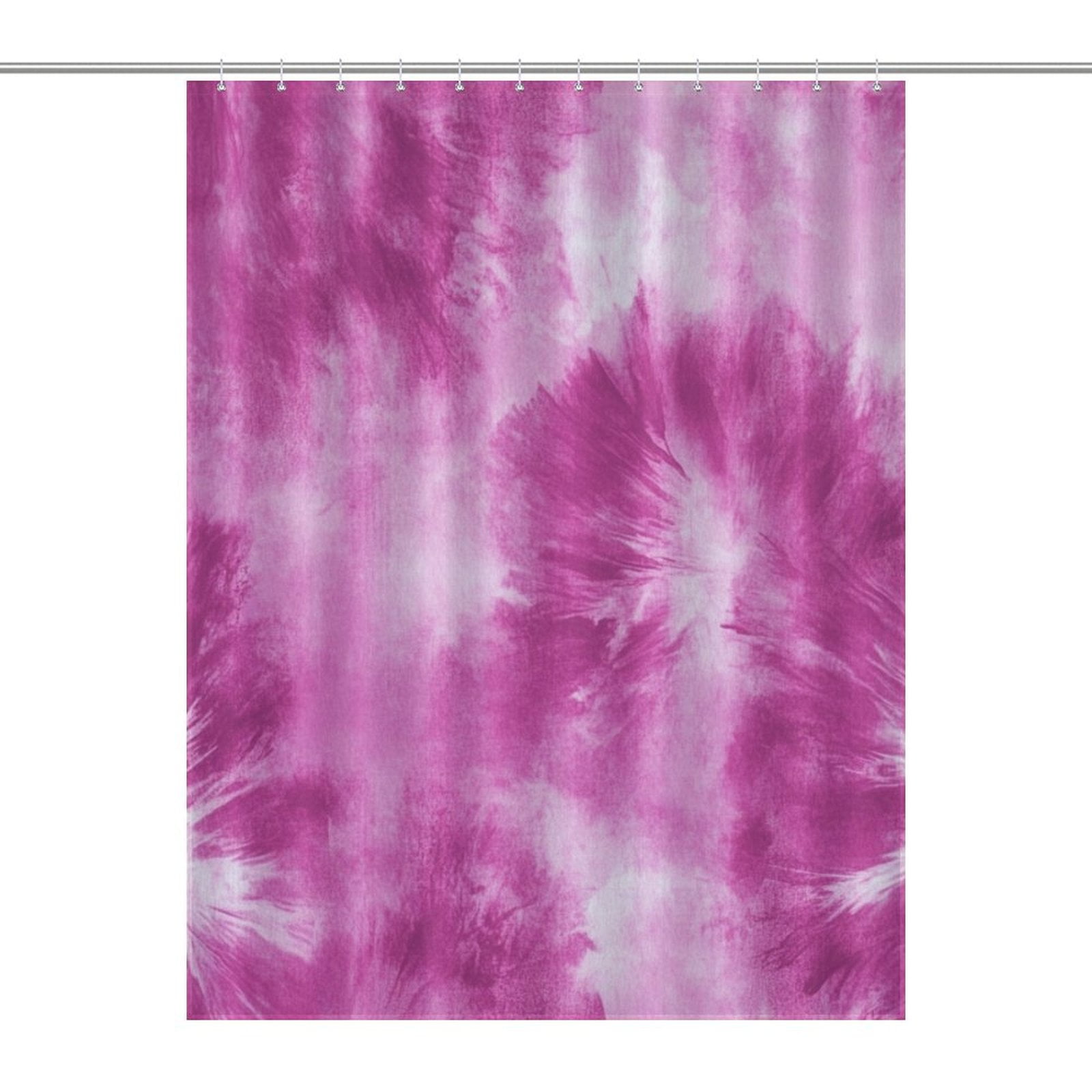 Colorful Tie Dye Vortex Cloth Fabric Bathroom Decor Set with Hooks ...