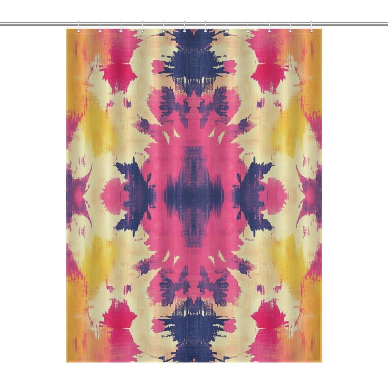 Colorful Tie Dye Vortex Cloth Fabric Bathroom Decor Set with Hooks - Walmart.com