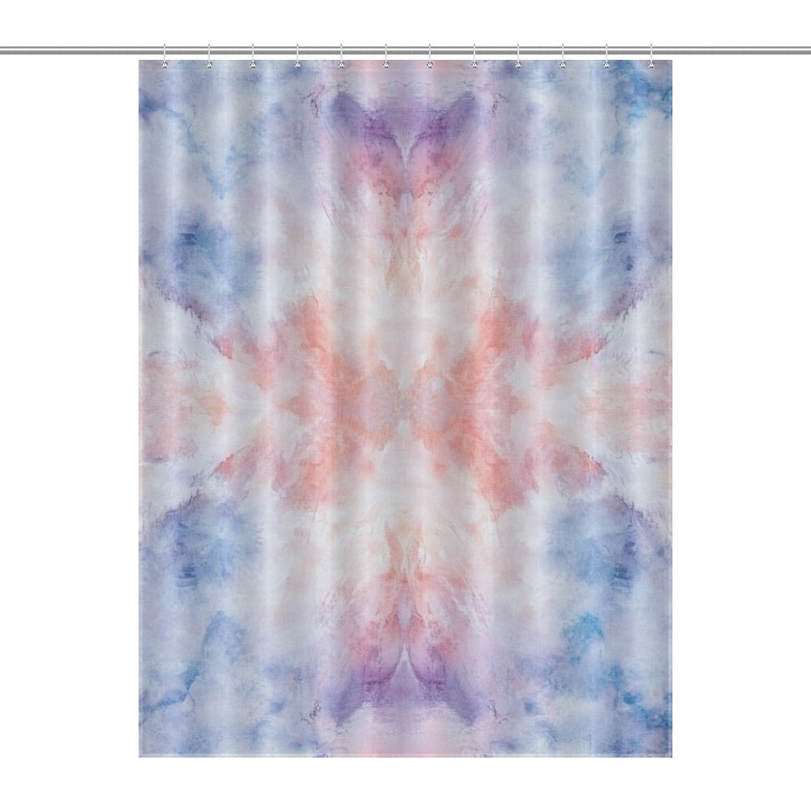 Colorful Tie Dye Vortex Cloth Fabric Bathroom Decor Set with Hooks ...