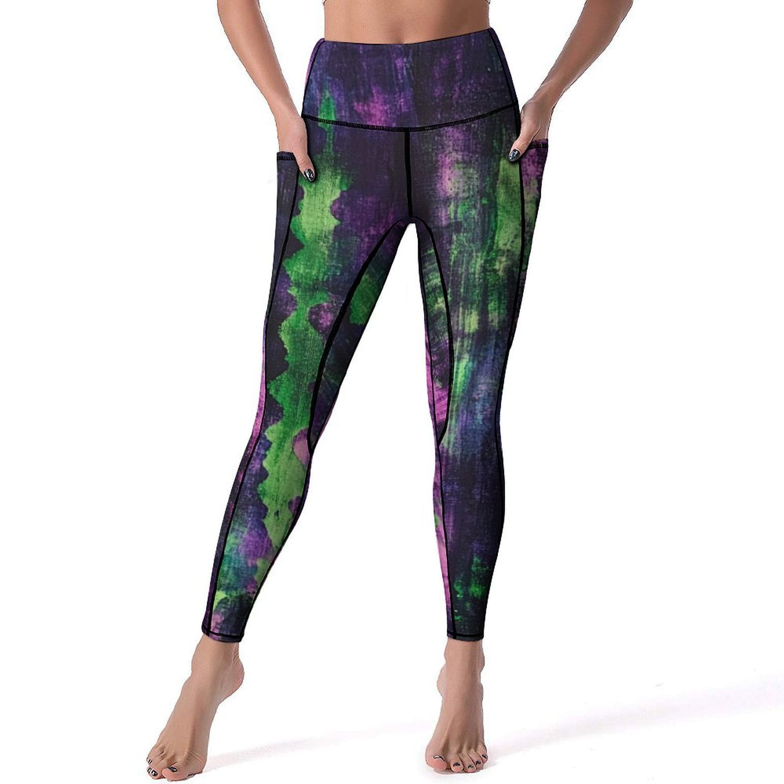 Colorful Tie Dye Vortex High Waisted Leggings for Women No See Through Tummy Control Buttery ...