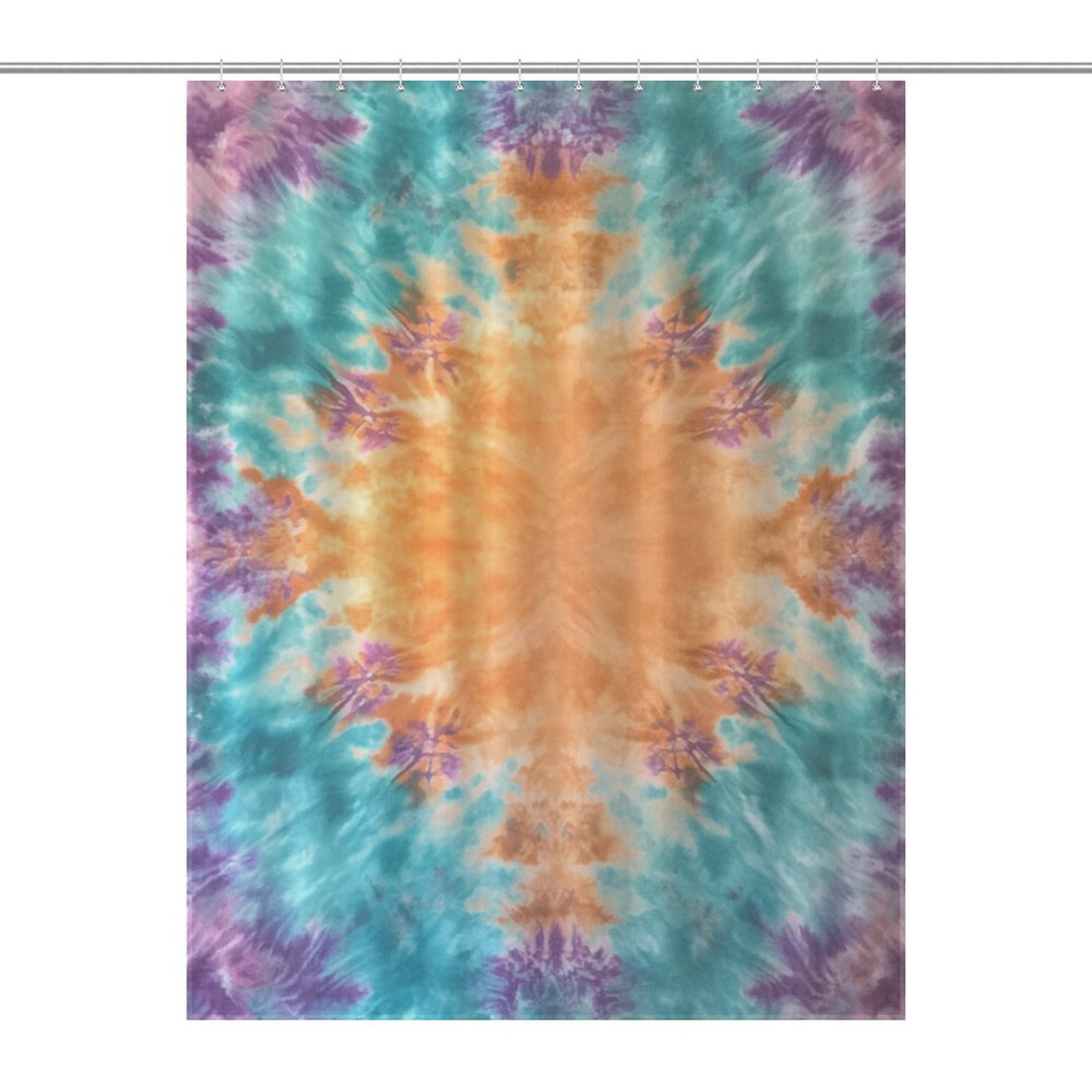 Colorful Tie Dye Vortex Shower Curtain , Enchanted Forest Scenic ...