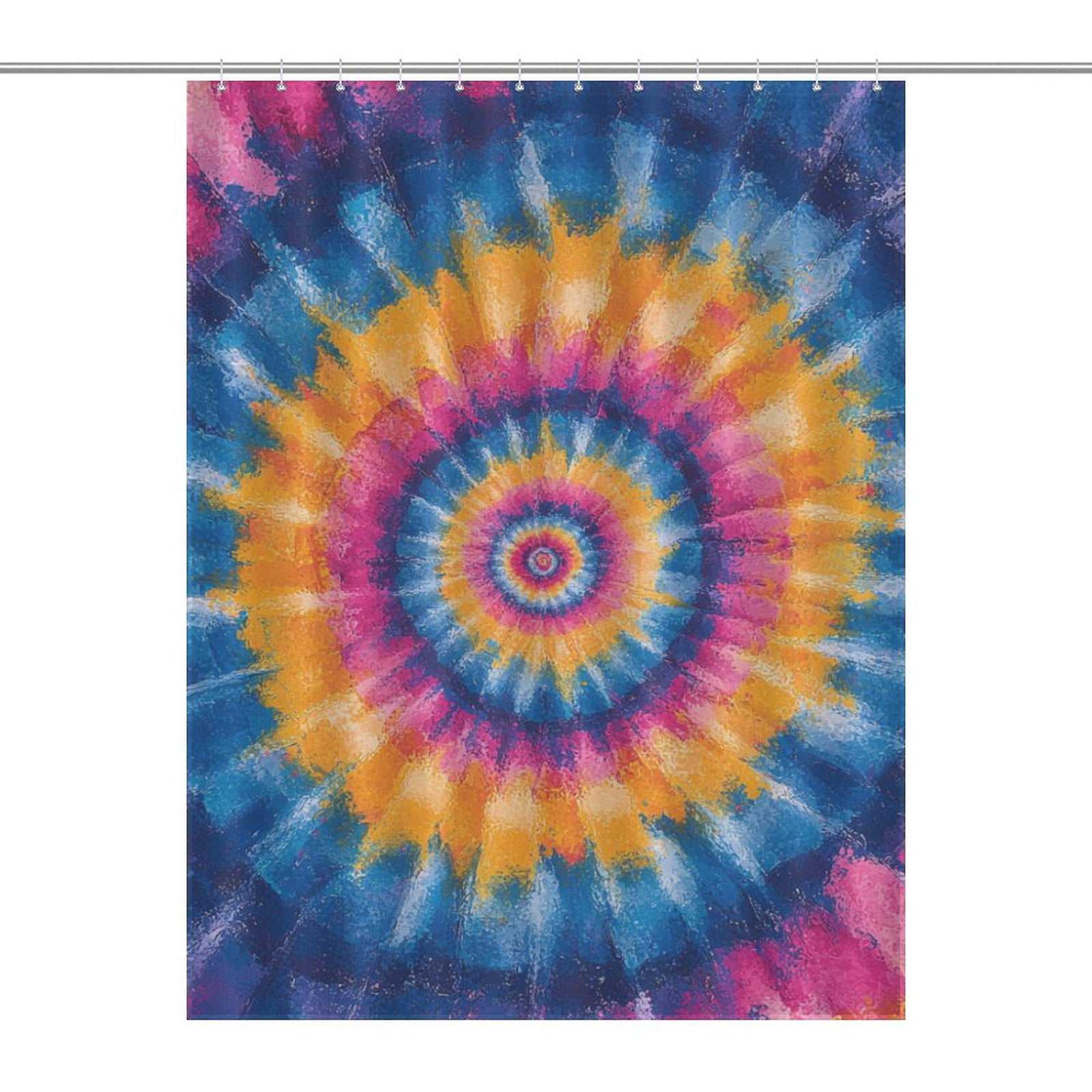 Colorful Tie Dye Vortex Shower Curtain , Enchanted Forest Scenic ...