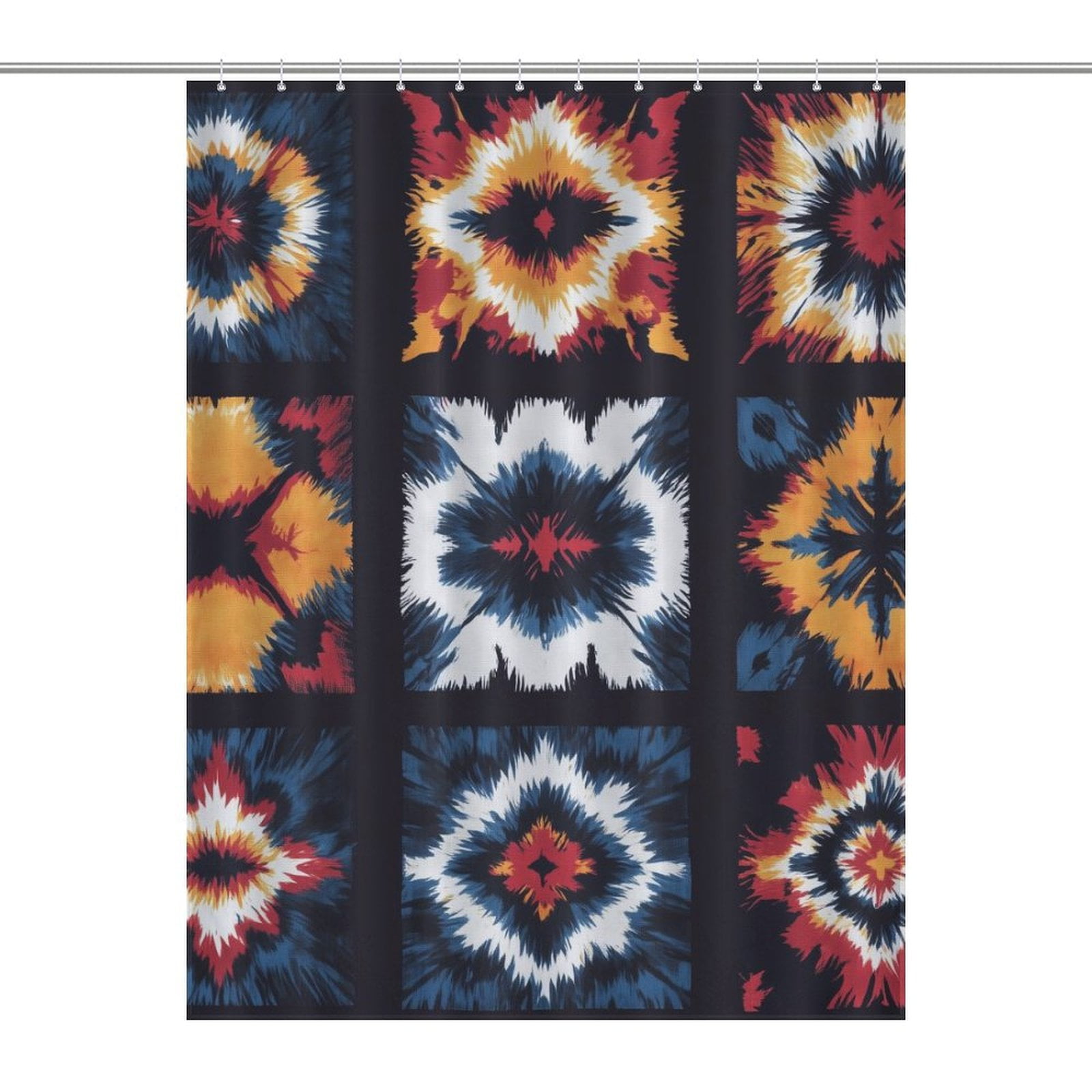 Colorful Tie Dye Vortex Shower Curtain , Enchanted Forest Scenic ...