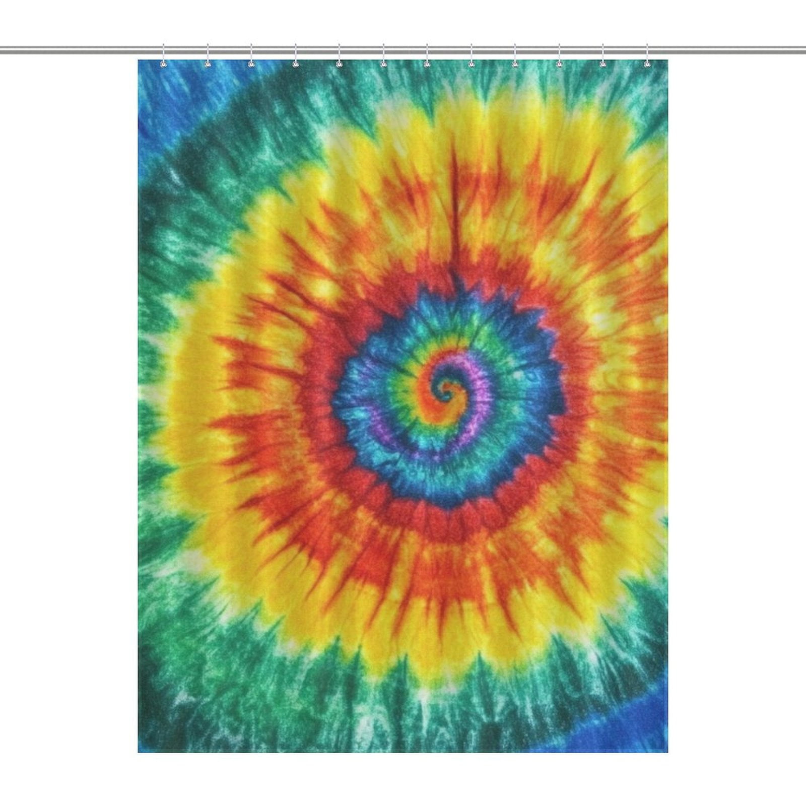 Colorful Tie Dye Vortex Shower Curtain , Enchanted Forest Scenic ...