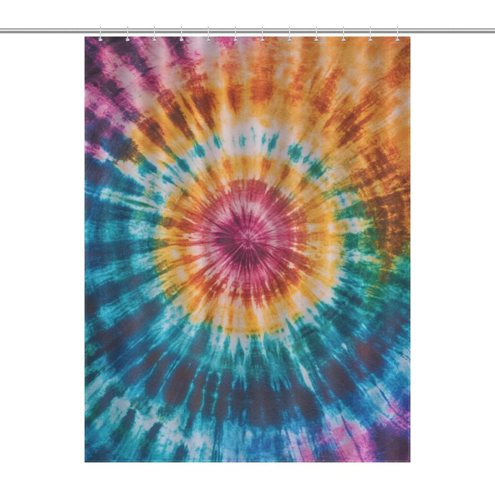 Colorful Tie Dye Vortex Shower Curtain , Enchanted Forest Scenic ...