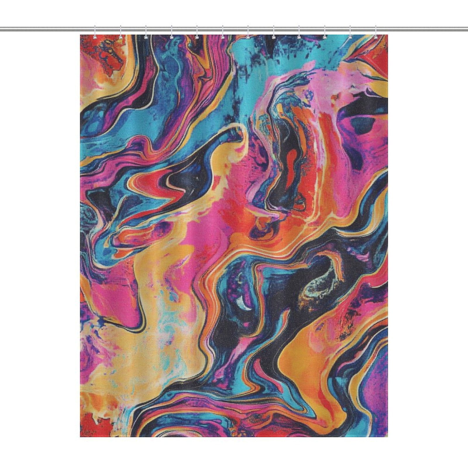 Colorful Tie Dye Vortex Shower Curtain , Enchanted Forest Scenic ...