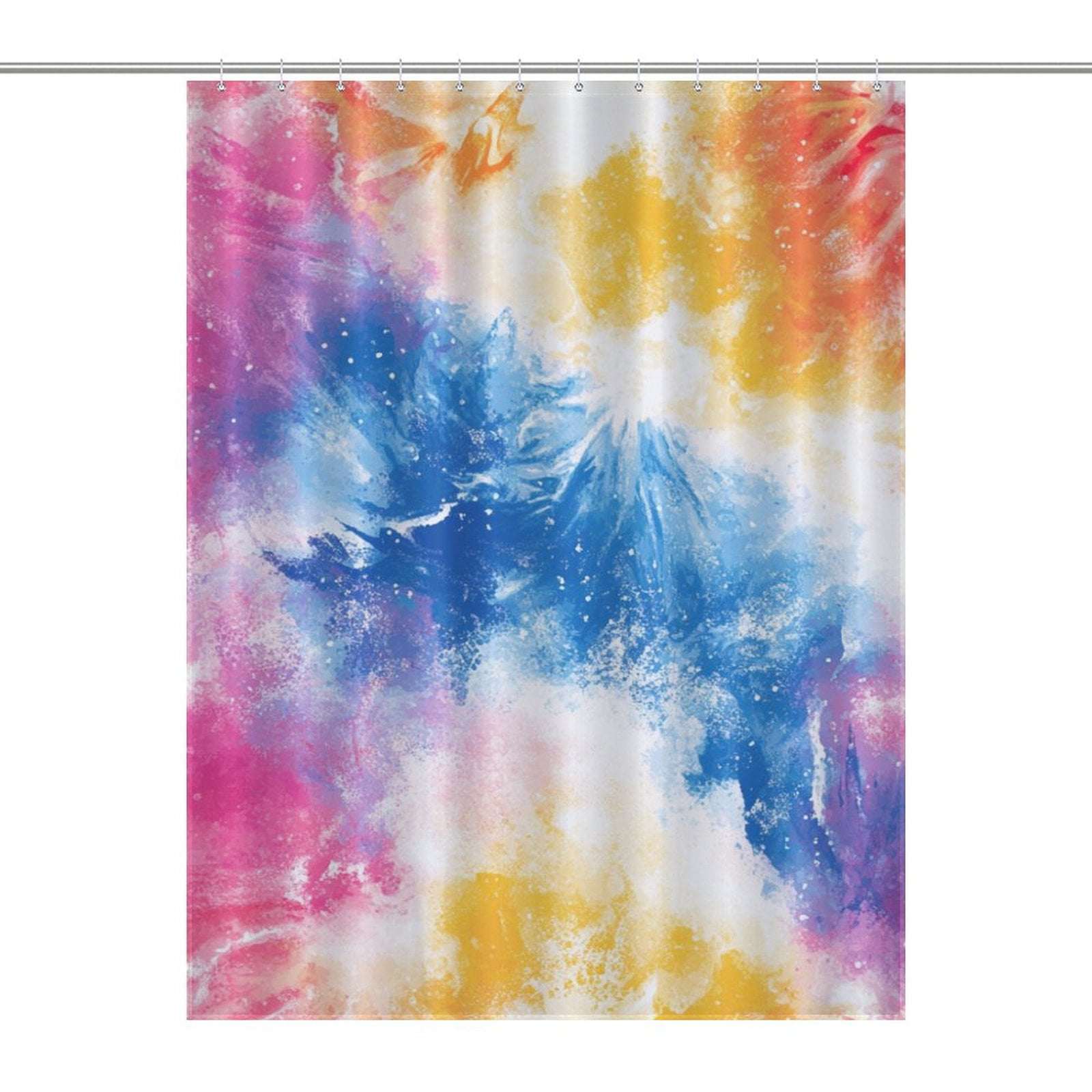 Colorful Tie Dye Vortex Shower Curtain , Enchanted Forest Scenic ...