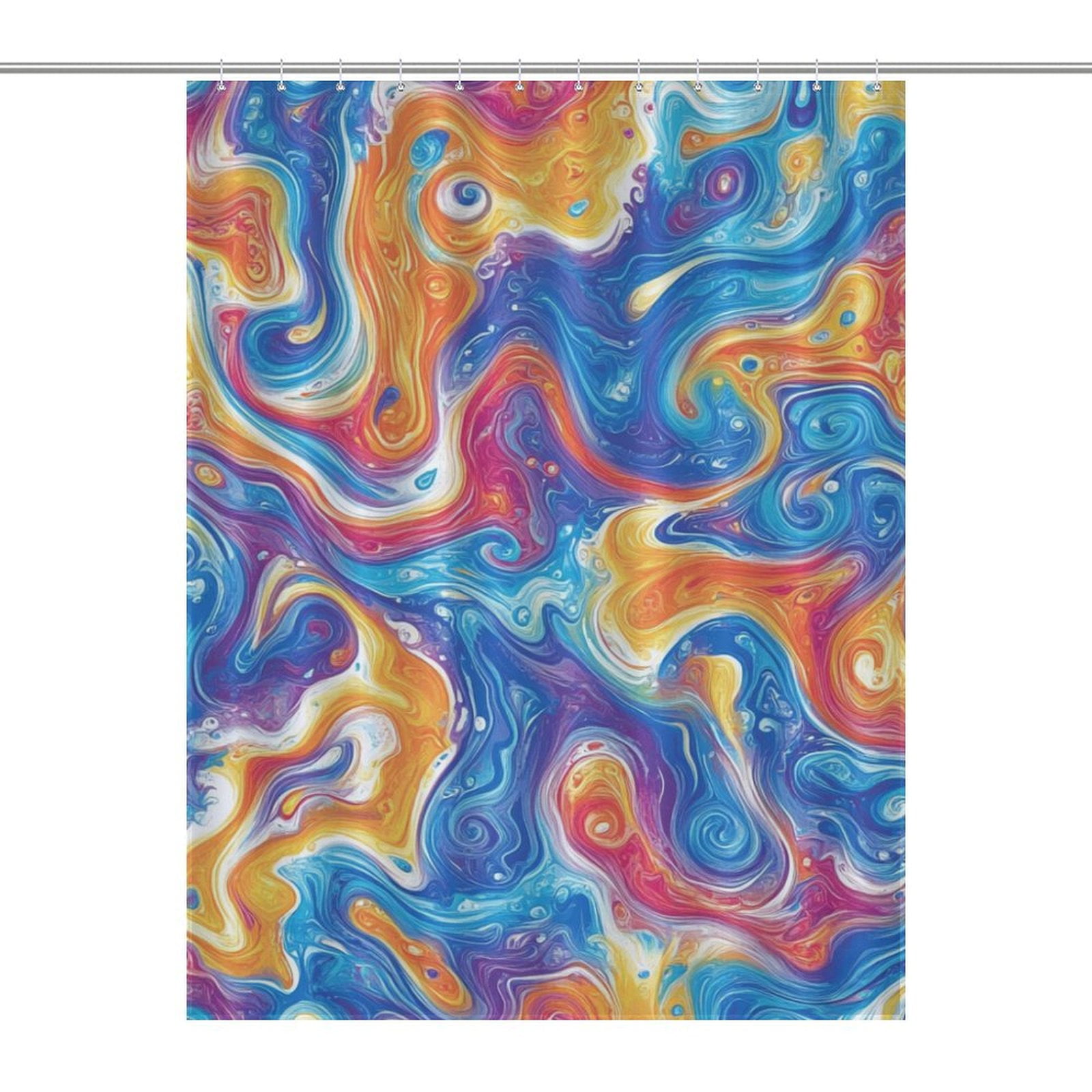 Colorful Tie Dye Vortex Shower Curtain , Enchanted Forest Scenic ...