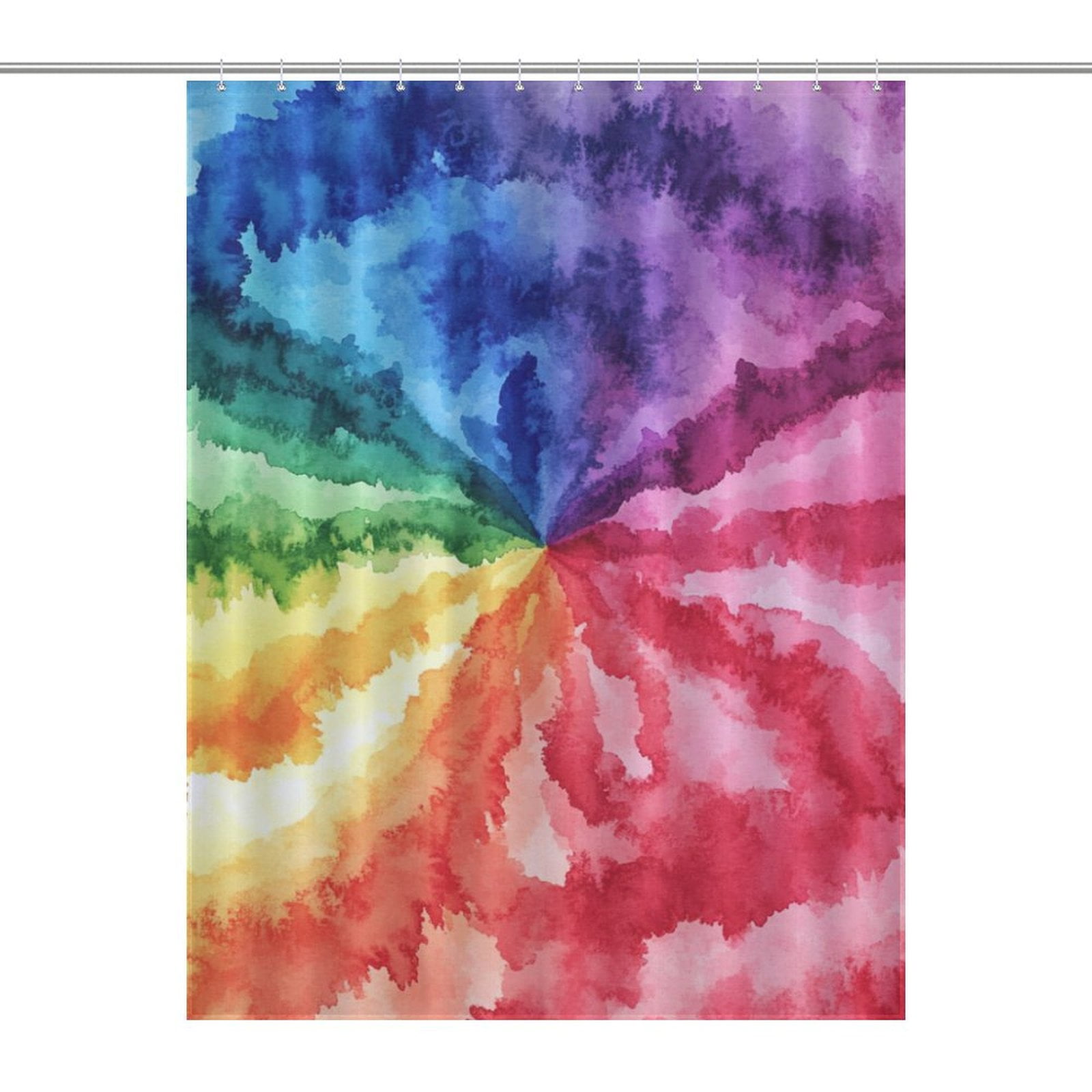 Colorful Tie Dye Vortex Shower Curtain for Bathroom Bath Curtain ...