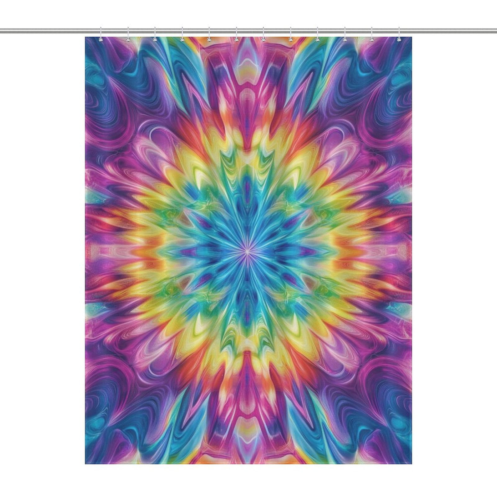 Colorful Tie Dye Vortex Shower Curtain for Bathroom Bath Curtain ...